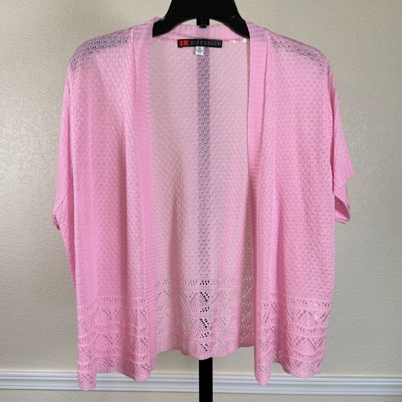 IB Diffusion | Sweaters | Vintage Barbie Pastel Pink Cardigan Elle ...